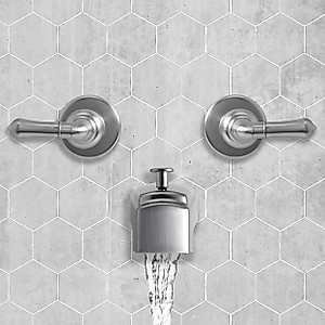 Pacific Bay Tub and Widespread Shower Faucet Trim Kit - Non-Metallic High Grade ABS Plastic Construction - Brushed Satin Nickel Finish