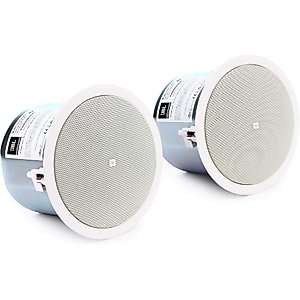 JBL Professional Control 26CT 6.5-Inch Ceiling Loudspeaker Transducer Assemblies, With Transformer Taps, Sold as Pair, White
