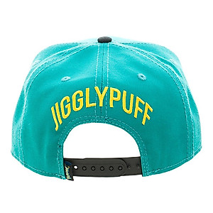 BIOWORLD Pokemon Jigglypuff Embroidered Snapback Cap Hat, Turquoise