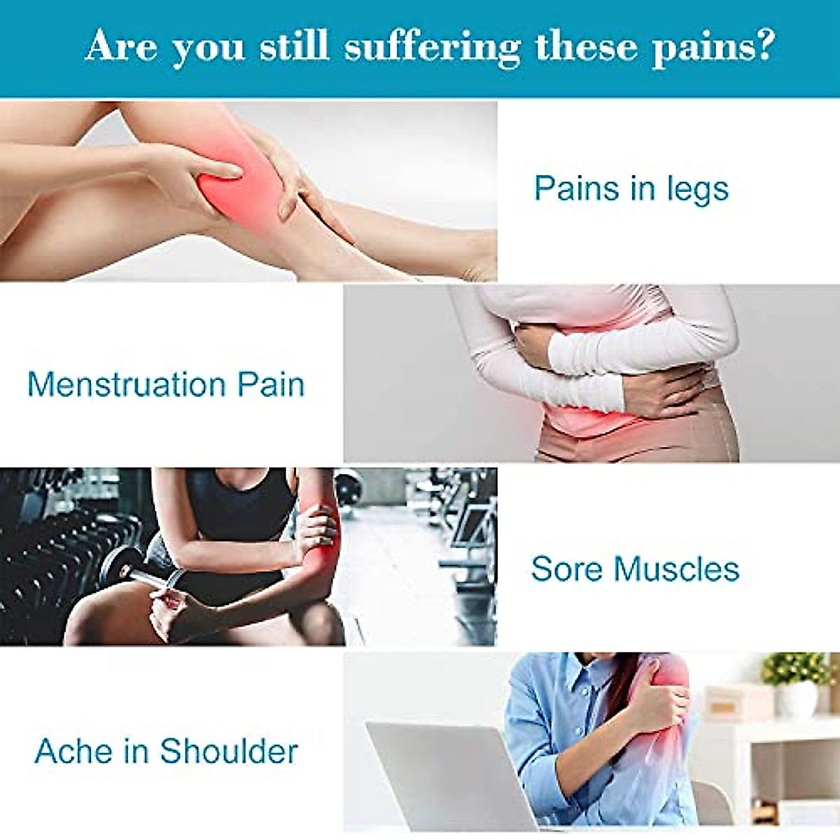 KOTOFATA Quick Heat pad Heating Pads for Cramps Shut Off, Back Pain and Cramp Treatment Pads Soft and Comfortable Fabric Pads with LCD Screen to Keep Warm in Winter