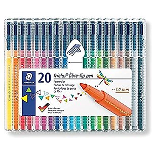Staedtler Triplus Color Fiber Tip Pens, 323SB20P