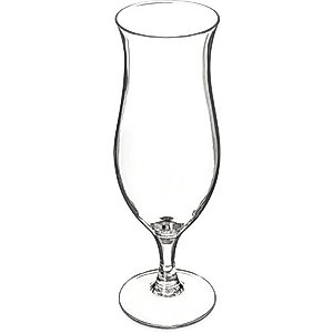 Carlisle FoodService Products Alibi Hurricane Glass for Restaurants, Catering, Kitchens, Plastic, 16 Ounces, Clear