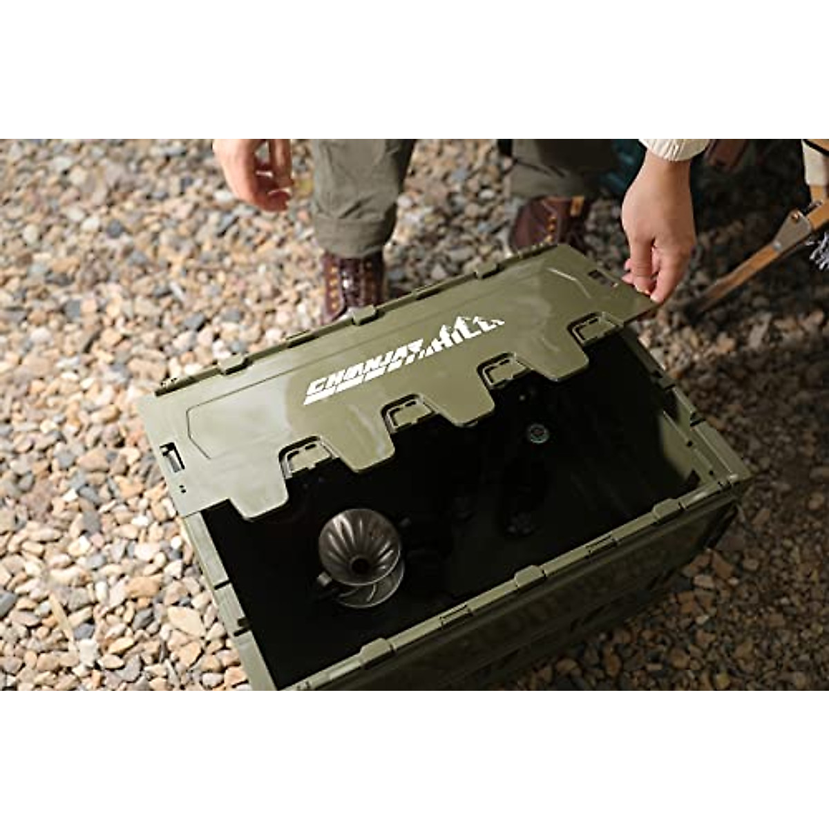 Chanjarhill Collapsible Lidded Trunk Organizer Camping Storage Box Multi function box