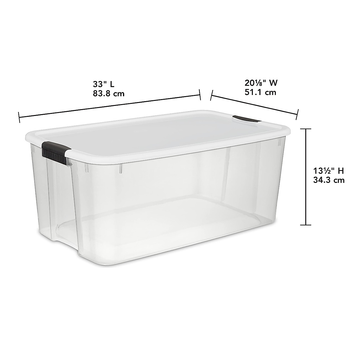 Sterilite 116 Qt and 18 Qt Ultra Latch Boxes, Stackable Storage Bins with Lids (4-Pack and 6-Pack)