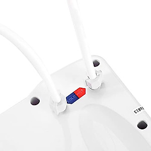 Absbidet Attachment for Toilet, Double Knob Toilet Bidet with Self Cleaning Function, Simple Installation ABS Attachment Single Nozzle Bidet for 2 Piece Toilet(G1/2)