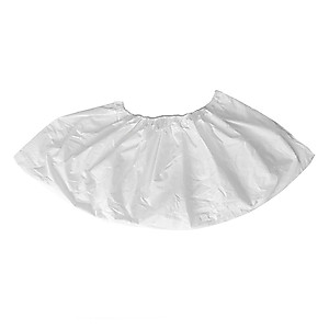 Greenour Shoe Covers Disposable for Indoors Pack of 100 (50 Pairs) Waterproof CPE Booties Shoes Protectors Coverings Fits Up to Size 11 US Men and 13 US Women White Large
