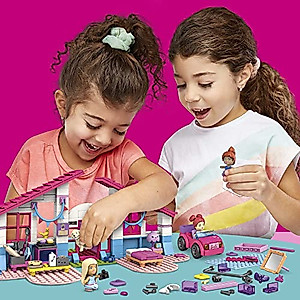 Mega Barbie Malibu Building Sets Bundle, 440 Bricks and Pieces with Fashion and Roleplay Accessories, 7 Micro-Dolls, 1 Puppy, 2 Birds and 2 Turtles, Toy Gift Set for Ages 4 and up