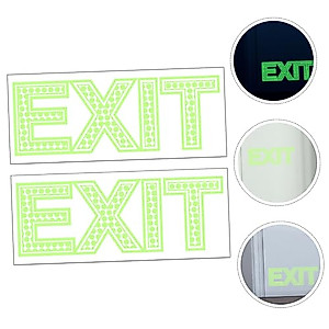 Homoyoyo 1set Export Sticker Signs Stickers Way Indicator Sticker Emergency Exit Sign Floor Guide Sticker Exit Decals Glowing Sticker Ire Exit Signage Adhesive Exit Sticker The Pet 2sheets