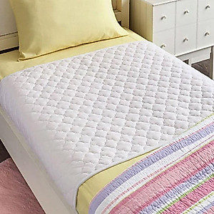 Large Mattress Protector - Bed Pee Pad for Kids, Incontinence - White 36x58"