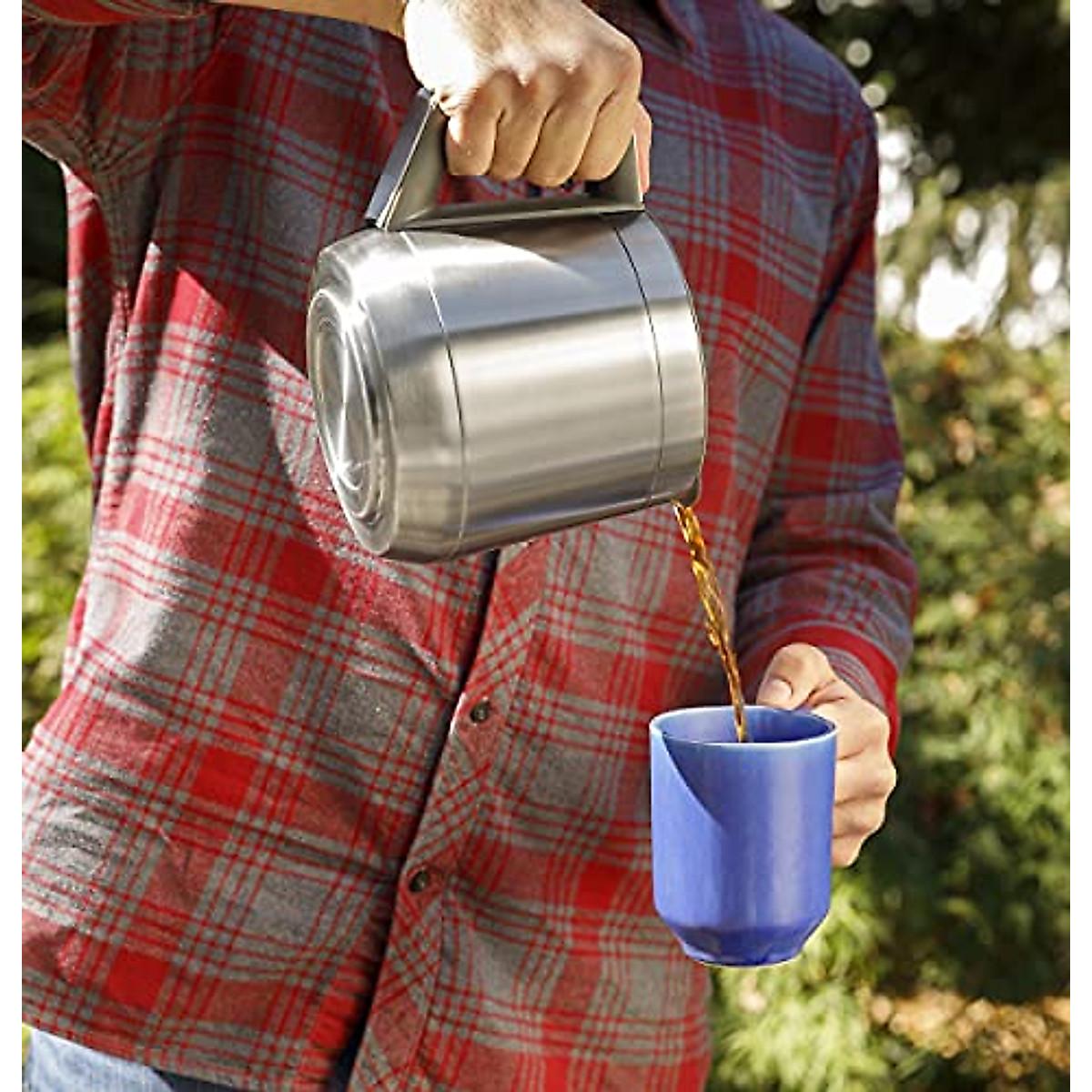 GE Drip Coffee Maker With Timer | 10-Cup Thermal Carafe Pot Keeps Coffee Warm for 2 Hours | Adjustable Brew Strength | Wide Shower Head for Maximum Flavor | Kitchen Essentials | Stainless Steel