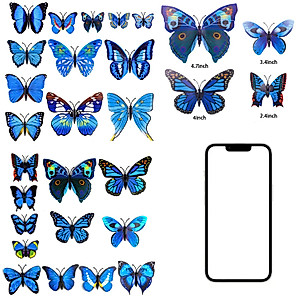 HAKDAY 3D Butterfly Wall Decor, 48 PCS 3D Butterfly Wall Stickers for Crafts Butterflies Party Decorations Birthday Room Decor