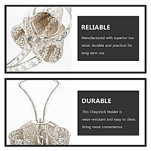 Cabilock Metal Utensil Caddy Silverware Organizer Cutlery Holder 3-Section Coffee Spoon Dessert Fork Holder Utensil Tabletop Centerpiece for Coffee Bar Dining Room Kitchen