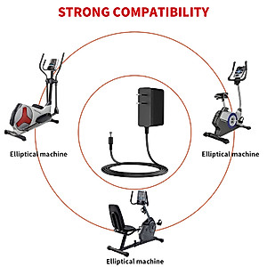 MEROM 6V Power Cord Compatible with Golds Gym Power Spin 210u 230 230r 290 290u 390R 300u 385 490 590r, Cross Stride Trainer 290C 380 410 480 510 595 Upright Recumbent Exercise Bike Charger Supply