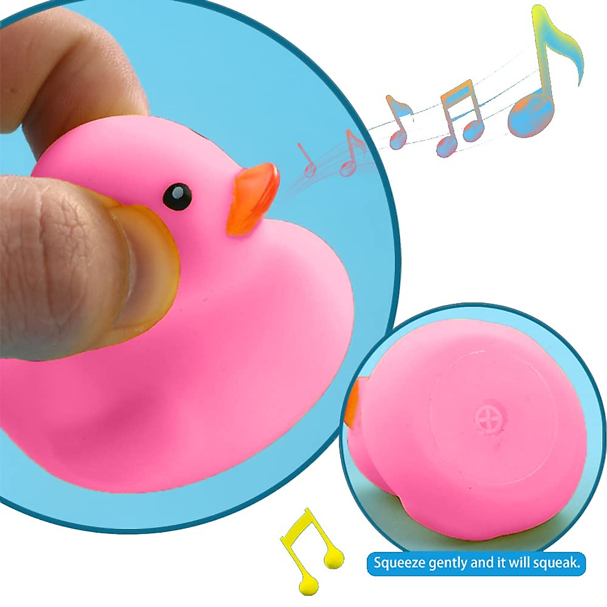 16PCS Pink Rubber Duck Kids Bath Duck Toys ,Squeak Rubber Ducks in Bulk Valentine's Day Rubber Ducks Baby Shower Duck Decorations Party Favors (2.2’’)