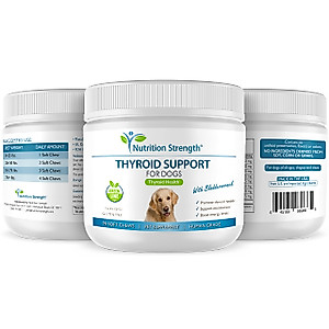 Nutrition Strength Thyroid Supplement for Dogs, Support for Hypothyroidism in Dogs with Organic Bladderwrack, Promotes Normal Function of Endocrine and Enzyme Systems, 90 Soft Chews