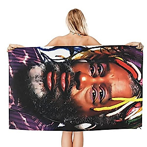 George Clinton Poster Beach Towel Quick Dry Highly Absorbent Light Weight Super Soft Bath Towel for Unisex