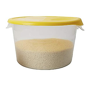 Rubbermaid Commercial Lid (Lid Only) for Round Food Storage Container, Fits 4 Qt. Containers, Yellow (FG572200YEL)