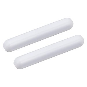 MECCANIXITY Magnetic Stirrer Mixer Stir Bar Rod 50mm(1.97") Cylinder Shape PTFE Coating Magnet White for Laboratory Pack of 2