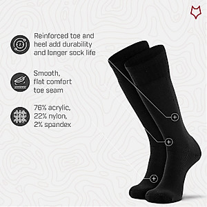 Fox River Standard Stryker Heavyweight Military Mid-Calf Socks, Black, Large