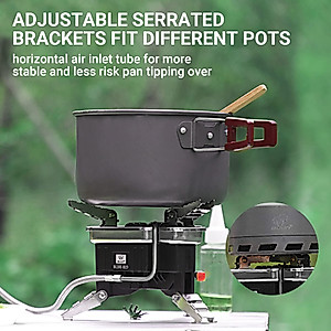 Bulin Camping Stove 5800W Adjustable Ultralight Backpacking Gas Stove Windproof Camp Portable Propane Stove Burner for Camping Hiking Backpacking Outdoor
