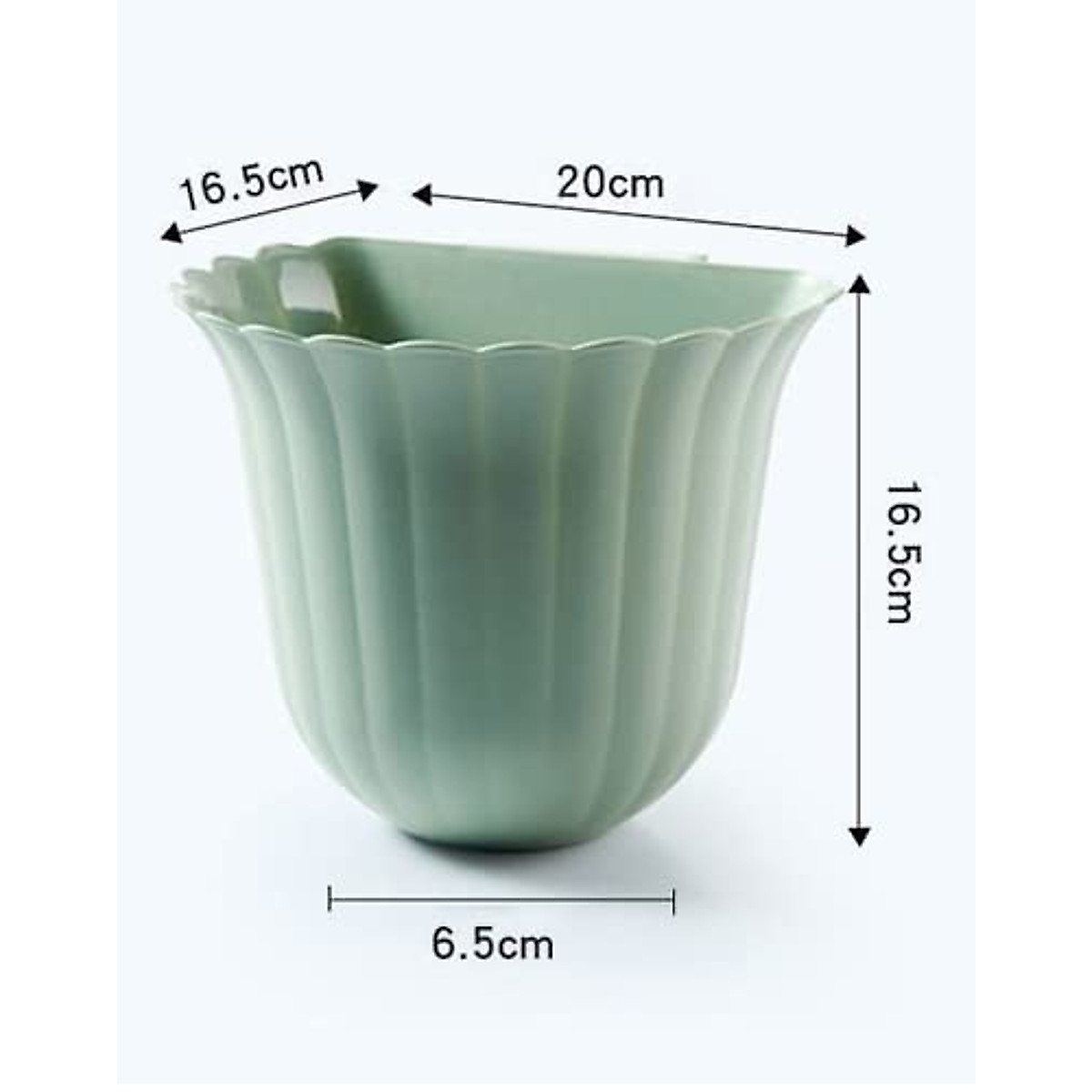 JIBIACB Small Garbage Can Wastebasket,Compost Bin Indoor Kitchen,Wall Mounted for Cabinet Door Hanging Garbage Bin (White)