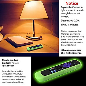 PINOWU [2 Pack Universal Remote Cover (Glow in the dark) Compatible with TCL Roku/Hisense Roku TV remote/Roku Express 4K+ /Roku Streaming Stick 4K / Roku 2 3 4 Remote w/Lanyard (Green and Blue)