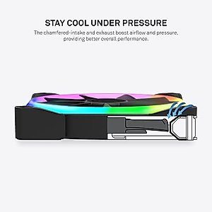 NZXT AER RGB 2-120mm - HF-2812C-TB - Advanced Lighting Customizations - Winglet Tips - Fluid Dynamic Bearing - LED RGB PWM Fan - Triple Fans (Lighting Controller INCLUDED) - Black