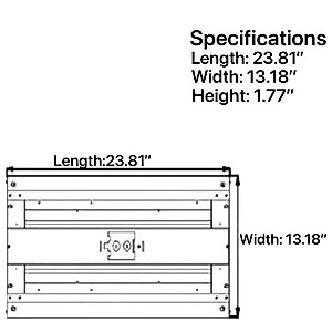 LeadLumens 4Pack 2FT 165W High Bay Light LED, Dimmable 0-10V, 22,275Lm, 120-277v AC, 400w MH Equal, 5000K Daylight Linear Hanging Light for Warehouse Workshop Gyms