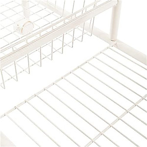 ZLXDP Cannes Double Row Metal Mesh Basket Cart Storage Shelf Rack Multi-Functional Kitchen Cabinet Coffee