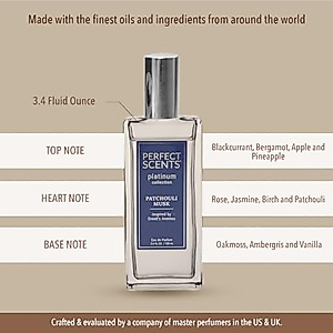 Perfect Scents Fragrances | Inspired by Creed’s Aventus | Platinum Collection | Patchouli Musk | Men’s Eau de Parfum | CLEAN, Vegan, Paraben & Phthalate Free | Never Tested on Animals | 3.4 Fl Oz