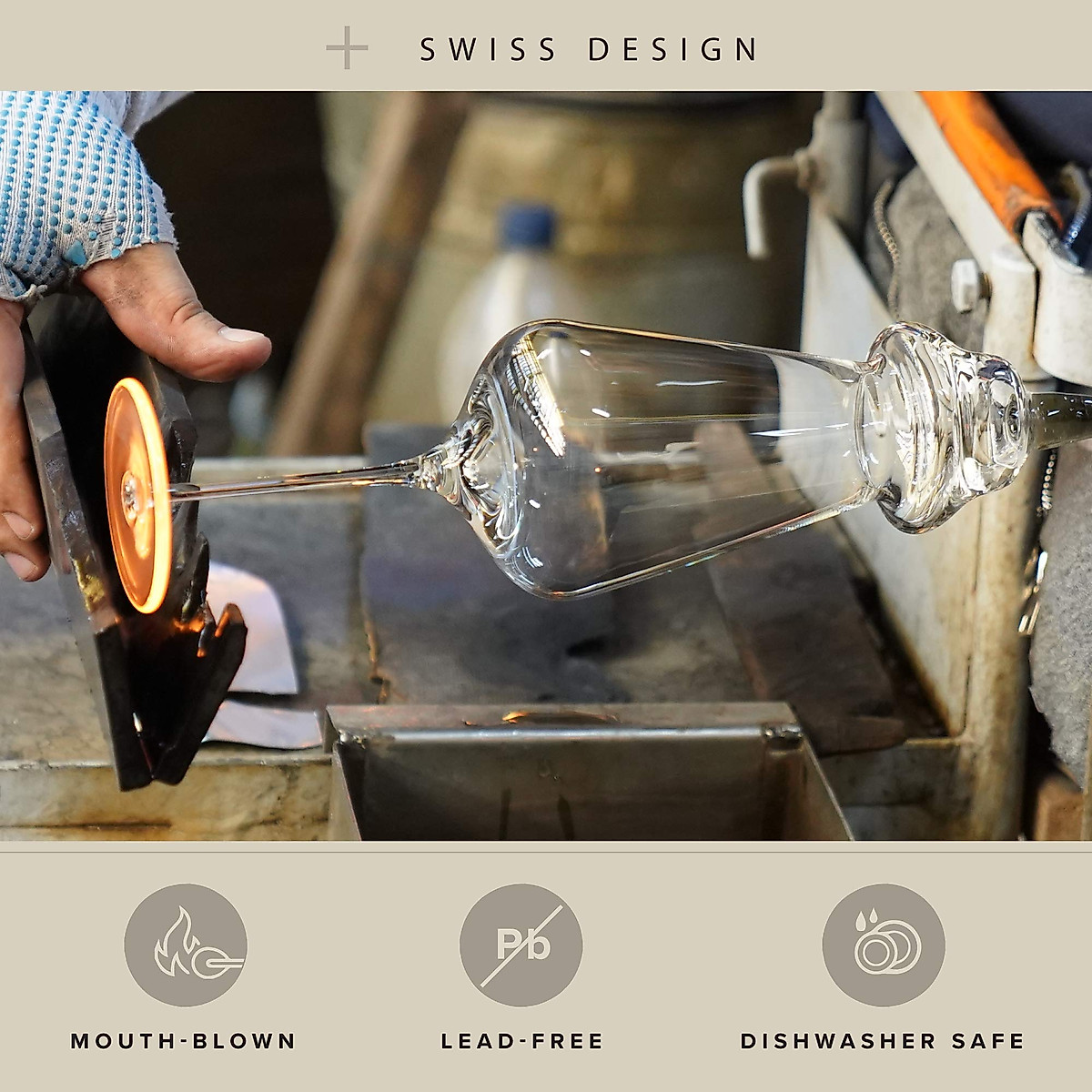 Grassl Mineralité Wine Glass, Hand-Blown Crystal Wine Glass for White Wine and Champagne Single