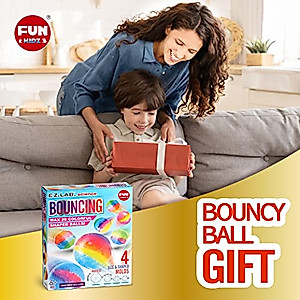 Big Bouncy Ball Kit, FunKidz Kids DIY Ultimate Magic Bouncy Ball Making Kit Science Craft Projects Birthday Party Activity for Boys Girls Ages 6-12 Includes Tennis Size Ball Model