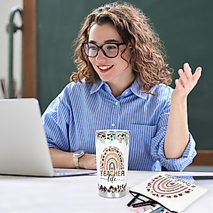 UAREHIBY Teacher Appreciation Gifts with 20 OZ Wine Tumbler - Christmas Gifts for Teacher - Gift Basket for Women Teacher - Thank You Gifts for Men - End of The Year Gifts - Back to School Gifts