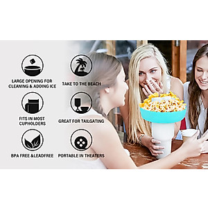 Snack Ring for Stanley Cup 40 oz with Handle, Snack Container for Stanley Tumbler 40 oz, 4 Compartment Reusable Snack Platters for Stanley Quencher Adventure (pink)