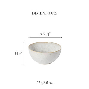 Casafina Ceramic Stoneware 23 oz. Soup & Cereal Bowl - Eivissa Collection, Sea Blue | Microwave & Dishwasher Safe Dinnerware | Food Safe Glazing | Restaurant Quality Tableware