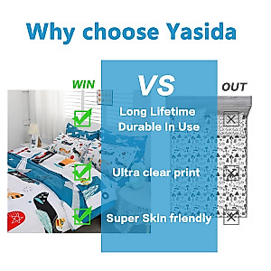 Yasida 7 Piece Airplane Comforter Set for Boys and Girls,Comforters Twin Size Bed in a Bag, Microfiber Kids Bedding for All Season (1 Comforter, 1 Flat Sheet, 1 Fitted Sheet, 4 Pillowcases)