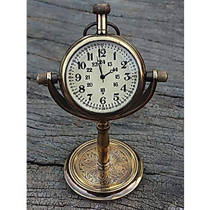 PORTHO Custom Anniversary Gift Desk Clock, Silent Desk clock for home decor, Perfect gift on Graduation day, Wedding anniversary, Valentine's day, Old school time piece