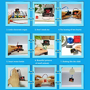 Misaso BBC Microbit Go Kit BBC Programmable Learning Development Board with Protective Case+Battery Box