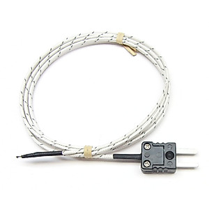 J-Type Thermocouple with Fiberglass Insulation Probe PJ-400 3 ft