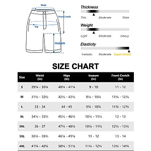 Little Donkey Andy Men’s Ultra-Stretch Quick Dry Lightweight Bermuda Shorts Drawstring Zipper Pocket Hiking Travel Golf Black XL