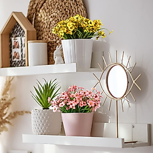 BLUEGUAN Outdoor Artificial Flowers, 30 Bundles Faux Artificial Flowers with 540 Small Fabric Flowers with UV Resistant Ideal ​Garden Decor for ​Women or Men