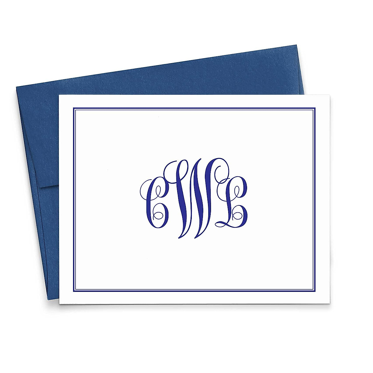 Classic Monogram Stationary Set FOLDED NOTE CARDS, Personalized Stationary Set, Personalized Monogram Stationery Set, Your Choice of Colors and Quantity