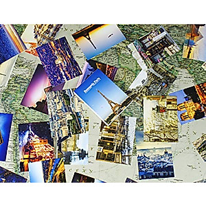Travel postcards,Set of 30 Post cards variety pack depicting from Around the World Famous Travel Sites,Assorted Postcards Bulk, 4 x 6 -Paris