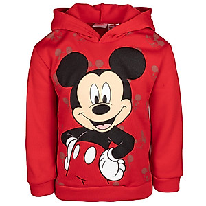 Disney Mickey Mouse Big Boys Pullover Hoodie Red 8