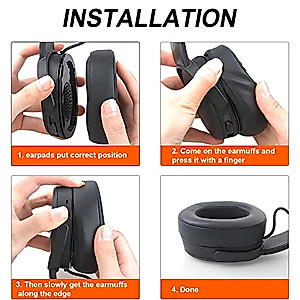 Gvoears Replacement Ear Pads Cushions for Skullcandy Crusher Wireless, Crusher ANC/EVO, Hesh ANC/EVO, Hesh 3 Wireless, Also Fit for Skullcandy Venue Wireless ANC Headphone with Duable Leather Fabric