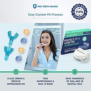 Custom Soft Dental Night Guard for Teeth Grinding (Bruxism), Clenching, Jaw Pain - Women
