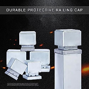 POCHY Fence Post Cap, Acorn Top Fence Finials, Galvanized Iron Railing Cover for Villa Stair, Mailbox, Deck, Dock, Piling Caps, 4 Pcs,60x60mm