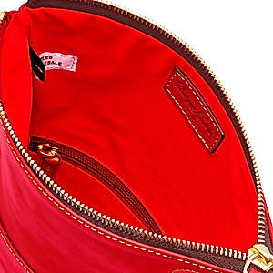 Dooney & Bourke Handbag, Florentine Foldover Zip Crossbody - Red
