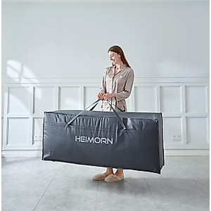 Heimorn Japanese Floor Mattress Futon Mattress, Thicken Sleeping Mattress Foldable & Portable Roll up Camping Mattress with Dust-Proof Cover, Gray Full,Grey