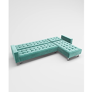 Gold Sparrow Houston Sectional, Aqua